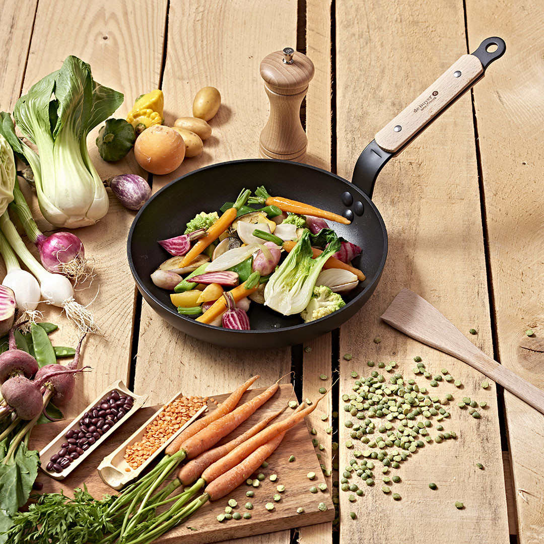 Poêle ronde CHOC B BOIS, non-stick forged aluminium, ø 24cm, Pans - De ...