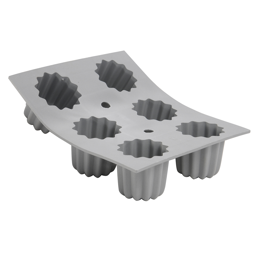 Tray Canelés bordelais ELASTOMOULE, silicone foam, silicone, 210x176 mm ...