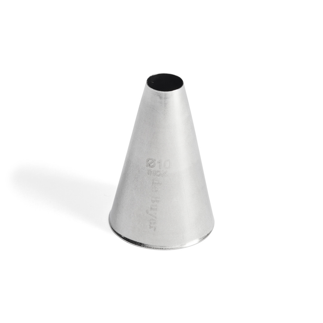 Stainless steel plain nozzle Ø10mm - de Buyer