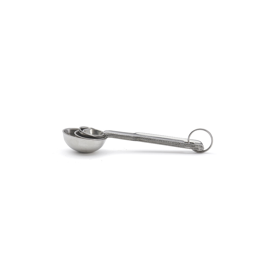 4 stainless steel measuring scoops 1-2,5-5-15ml - de Buyer