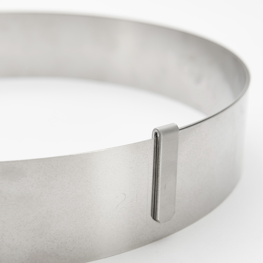 Cercle gradué extensible inox Ø18-36cm H.4,5cm - de Buyer