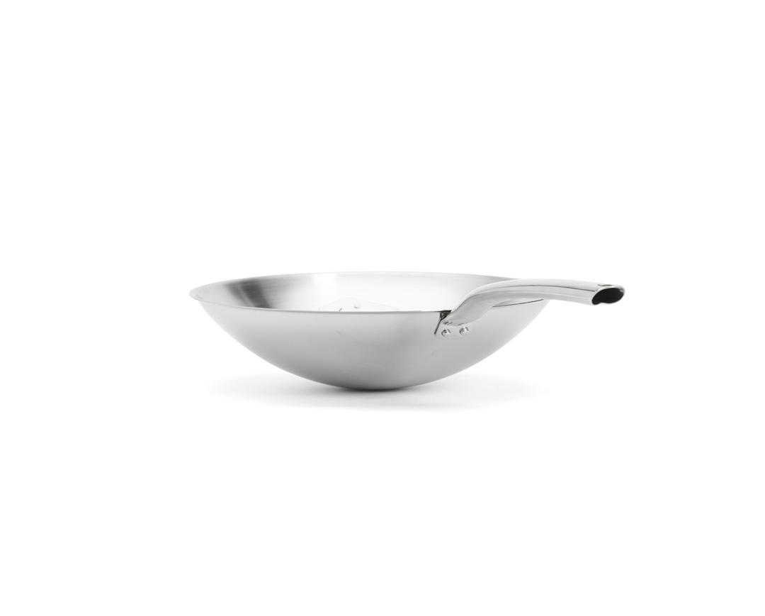 Wok inox Spécial plaque à induction pour woks Ø36cm - de Buyer