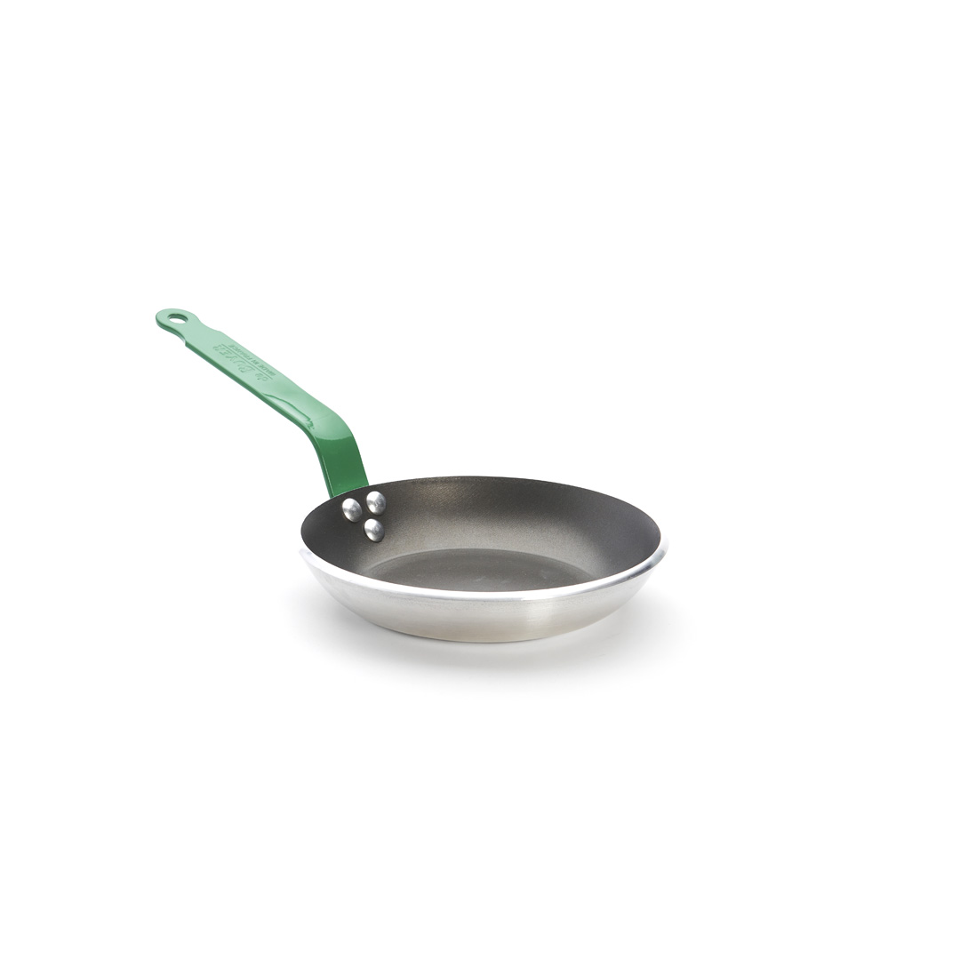 Poêle ronde anti-adhésive HACCP CHOC - Queue feuillard verte, non-stick ...