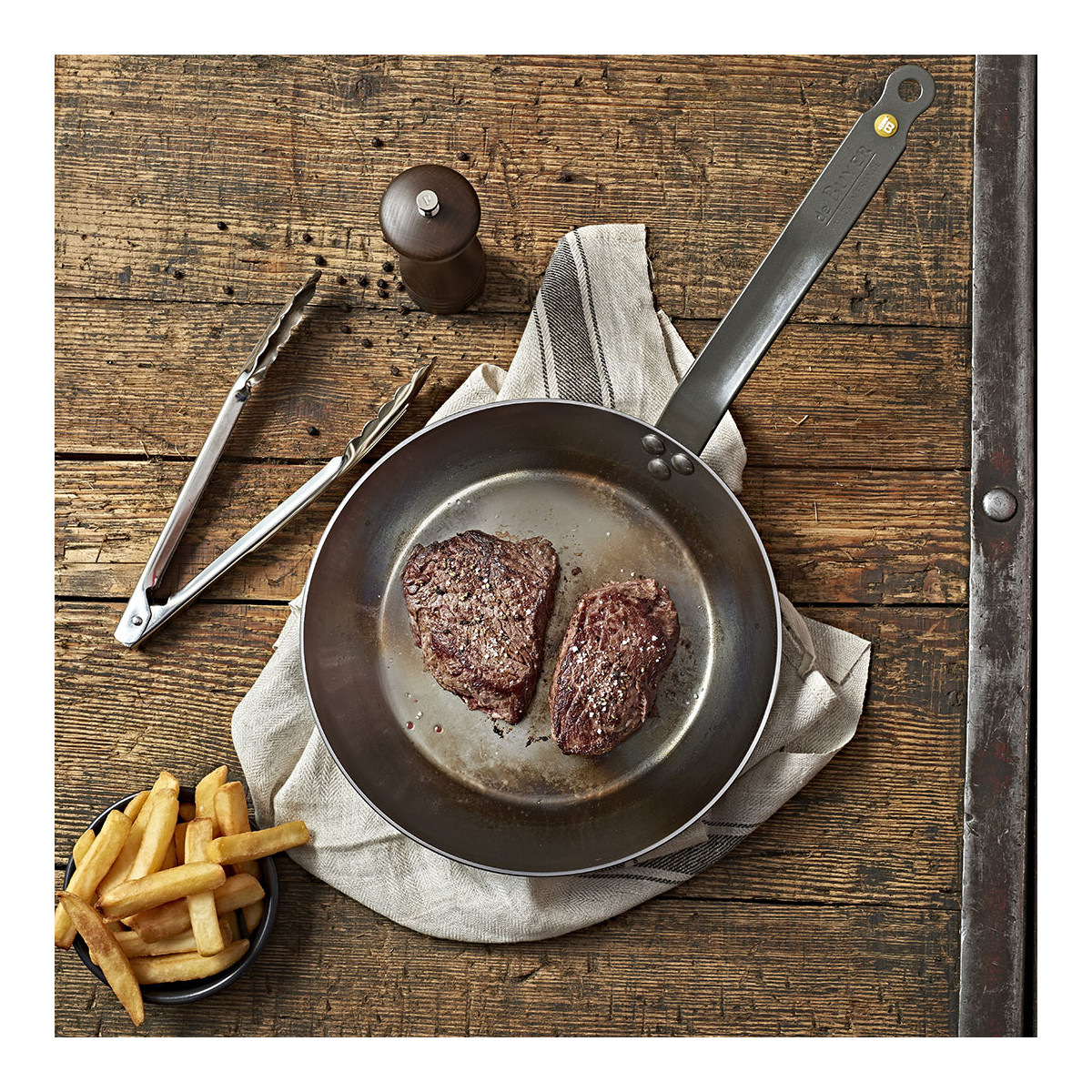 Steel frying pans