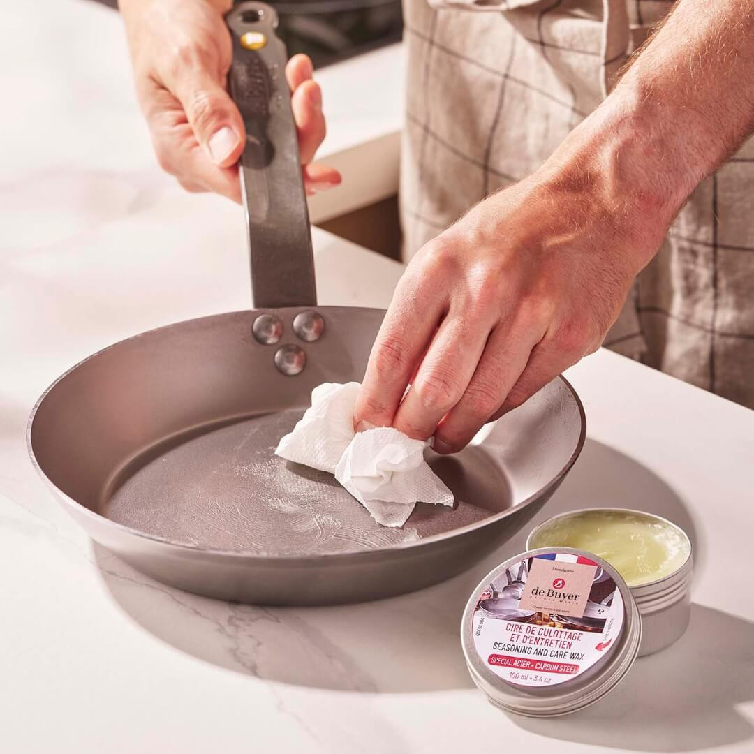 Seasoning and Maintenance Wax for Steel Cookware 100ml - de Buyer